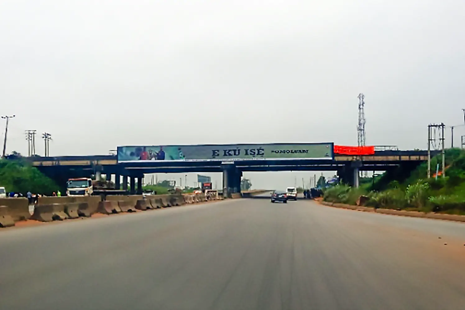 Bridge Panel - Sagamu Interchange Bridge Facing Traffic From Lagos Ogun ...